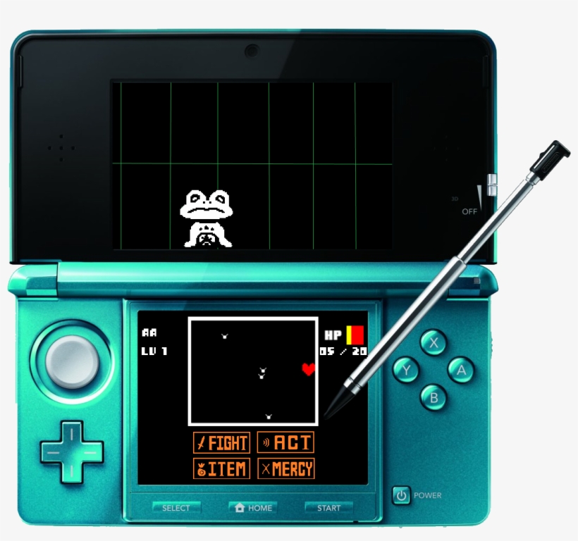 Undertale For The Nintendo 3ds oc Nintendo 3ds japanese Version Aqua Blue Free Transparent PNG Download PNGkey