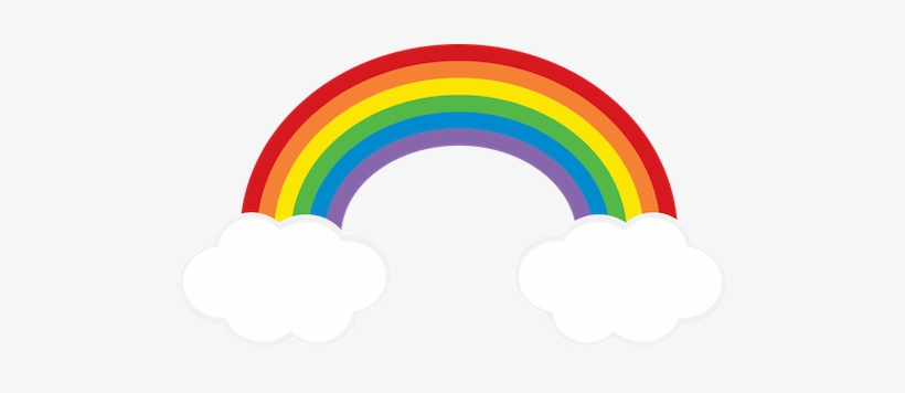 Clipart Freebie From Go - Rainbow With Clouds Png - Free Transparent ...