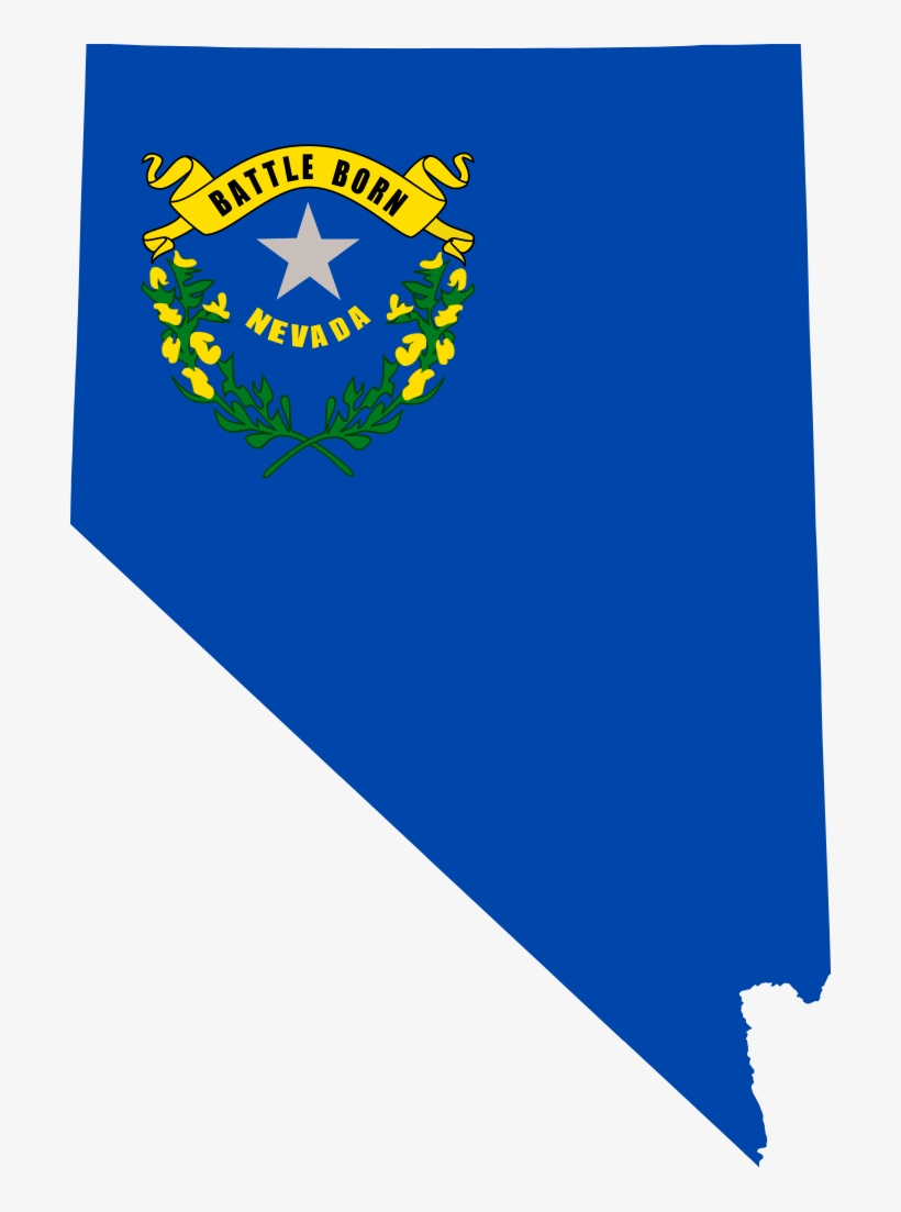 Flag-map Of Nevada - State Of Nevada - Free Transparent PNG Download ...