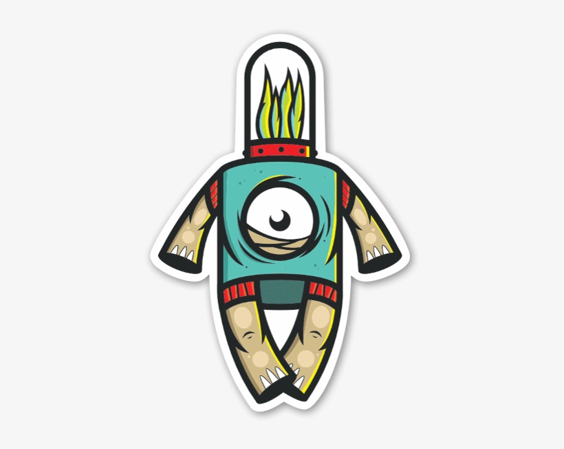 Danger Brain Homer Head Sticker - Illustration - Free Transparent PNG ...
