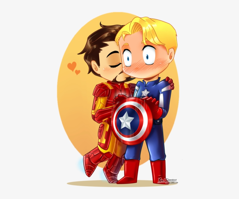 Tony X Steve - Tony X Captain America - Free Transparent PNG Download ...