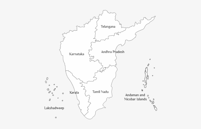 Atlas Of South India - South India Map With Telangana - Free ...