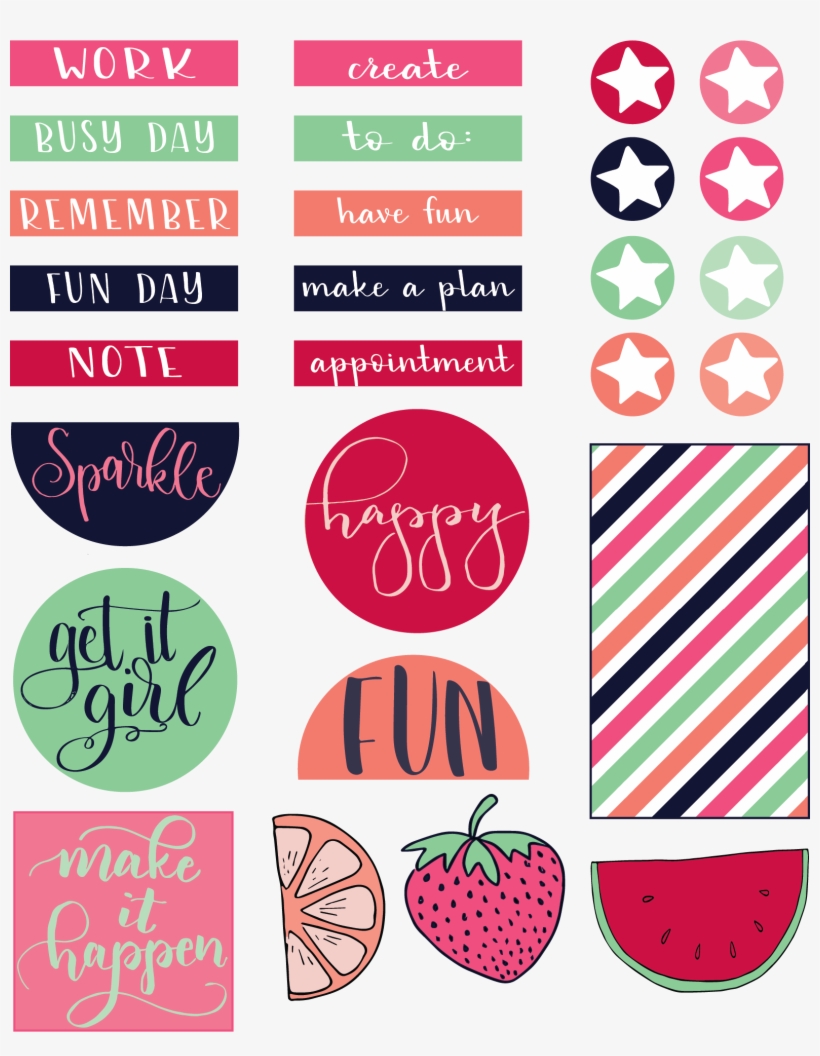 Planner Stickers Free Transparent PNG Download PNGkey