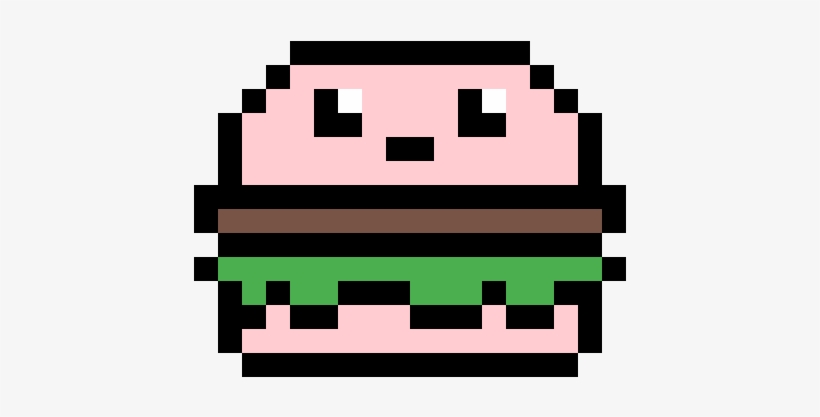Booger Patty - Hamburger Minecraft Pixel Art - Free Transparent PNG ...