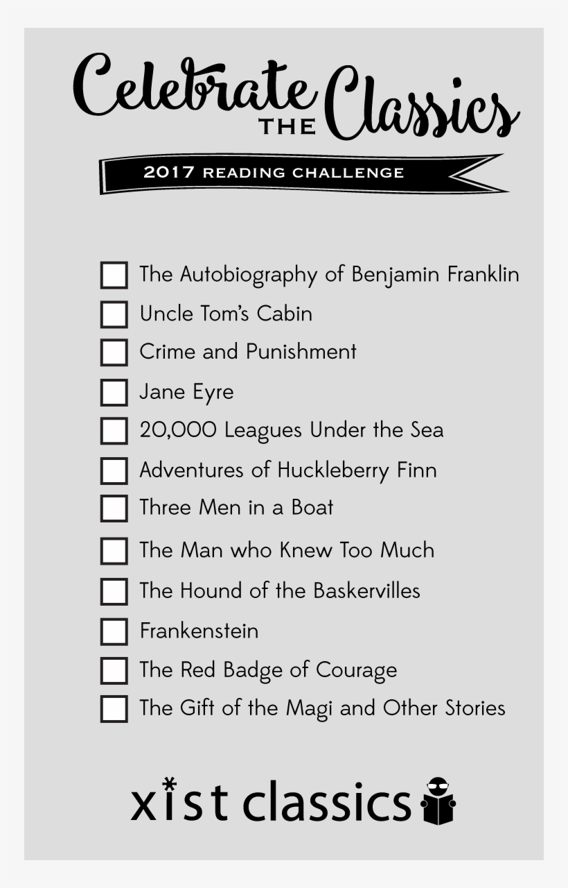 Classics 2017 Challenge - Classic Book Challenge - Free Transparent PNG ...