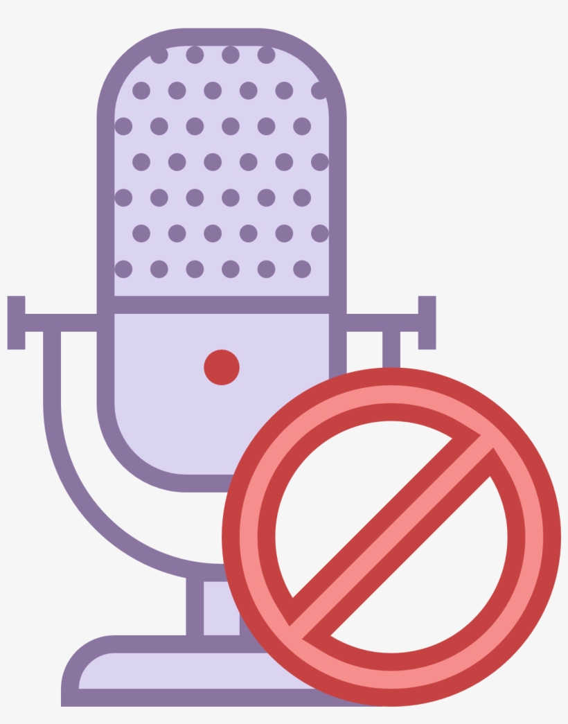 Microphone Mute Icon Png - Microphone With Line Through - Free ...