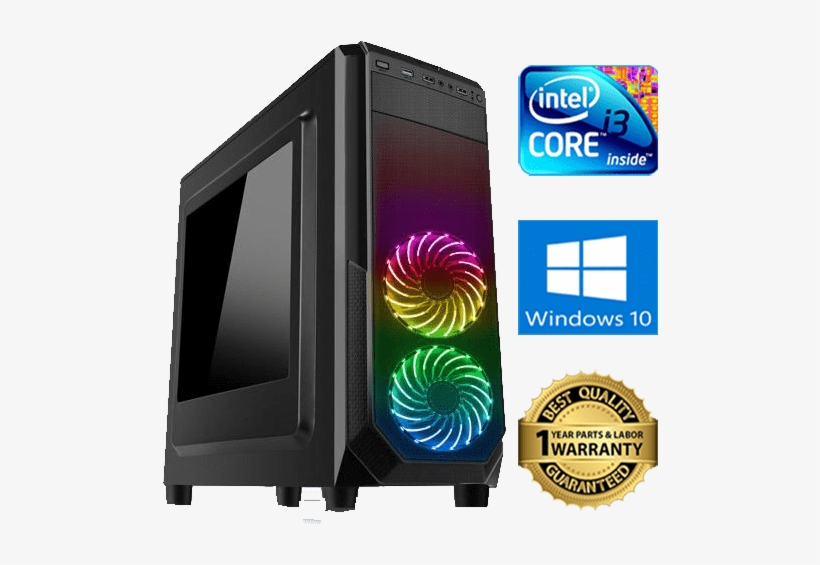 Intel I3 Gaming Pc - Cit Prism Black Rgb - Free Transparent PNG ...