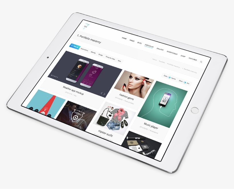 The7 Gen2 Ipad - Ipad Web Design - Free Transparent PNG Download - PNGkey