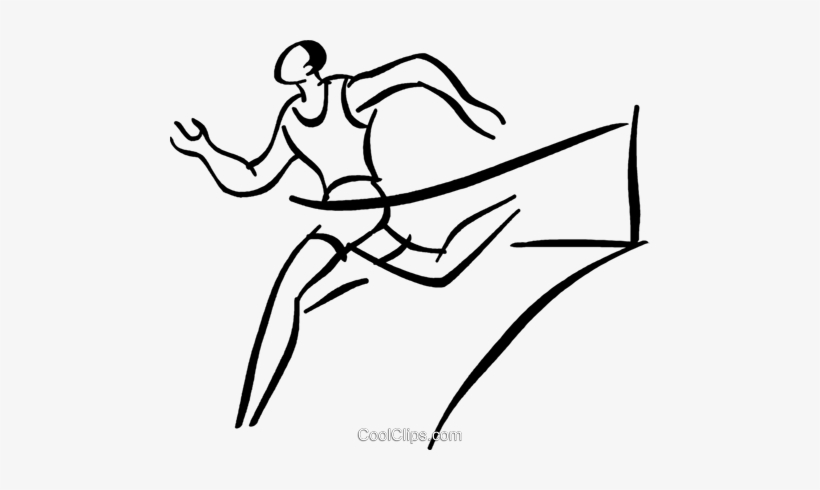 Runner Crossing The Finish Line Of A Race Royalty Free - Atletismo ...