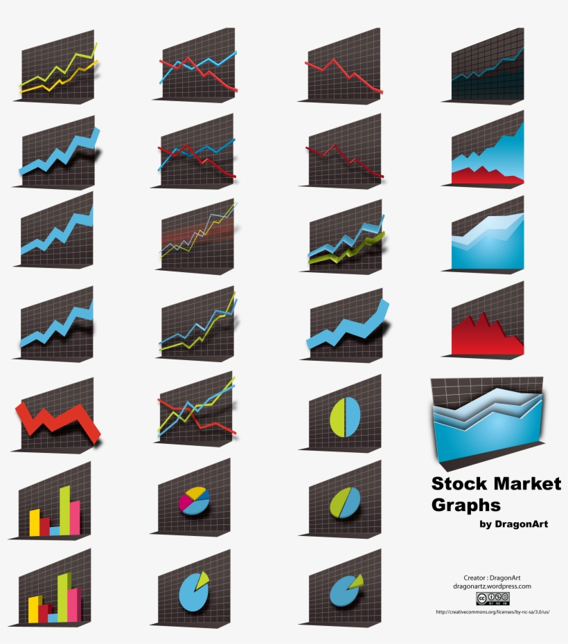 Vector Stock Market Graphs 3d By Dragonart - Stock Exchange Graph ...