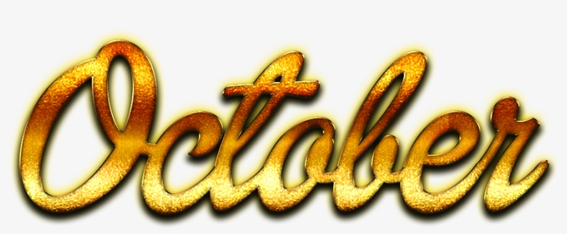 October Golden Letters Name Png - Letter - Free Transparent PNG ...