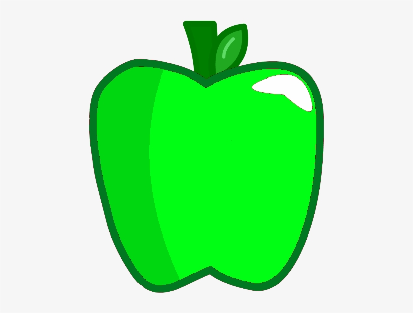 Greenapple - Bfdi Apple - Free Transparent PNG Download - PNGkey