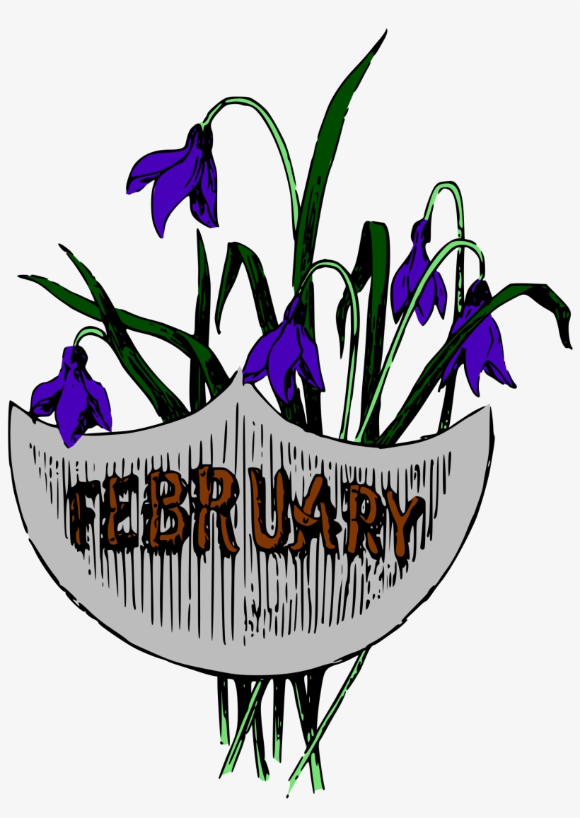 Illustrated Months Graphic Transparent Library - February - Free ...