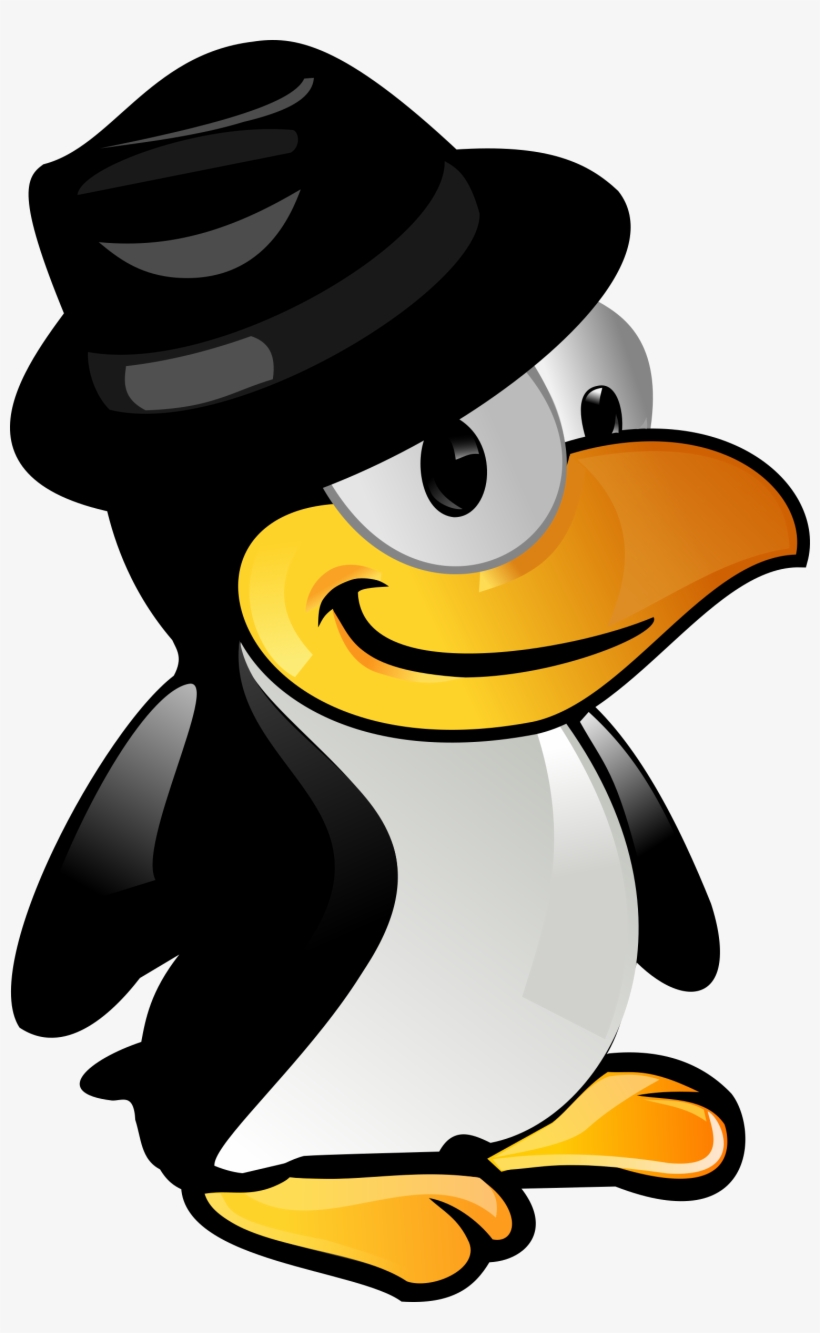 This Free Icons Png Design Of Tux With Black Hat - Free Transparent PNG ...