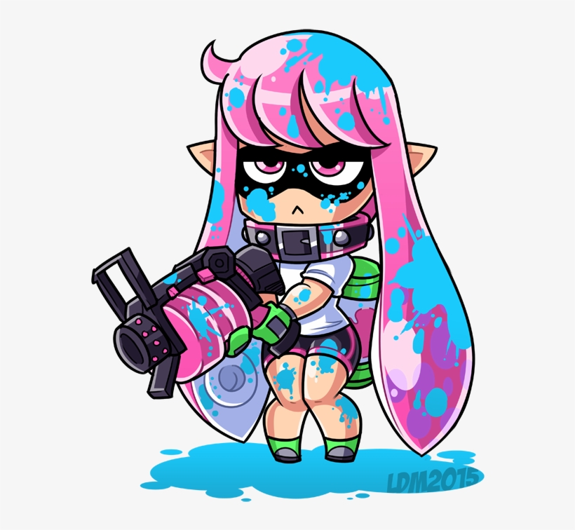 Splatoon 2 Pink Clip Art Fictional Character Art - Splatoon Inkling ...