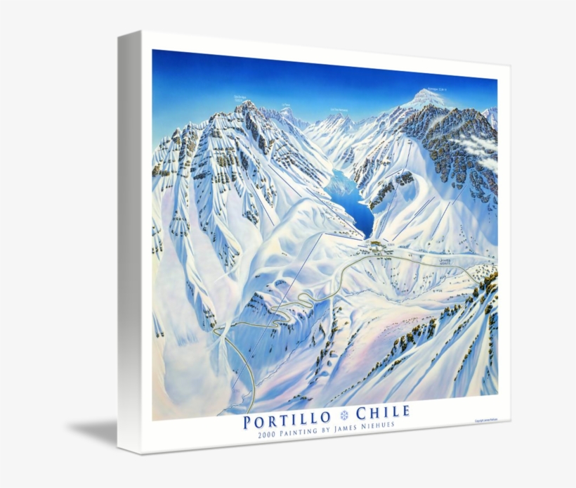 Portillo-chile Artwork Ski Map - Ski Portillo Wall Art - Free ...