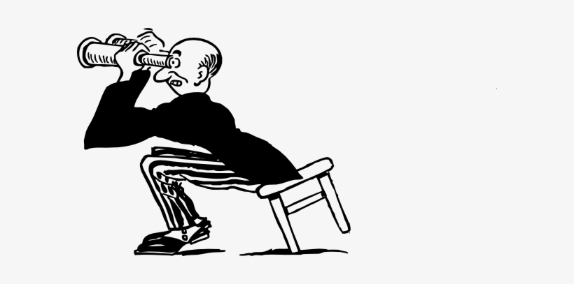 Free Vector Man Using Binoculars Clip Art - Person With Binoculars ...