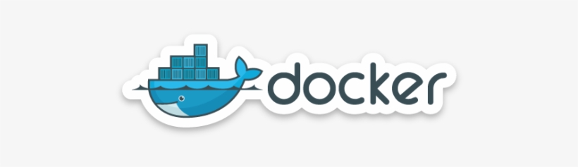 Docker Logo Wtype Shaped Sticker Unixstickers Docker - Docker Free ...