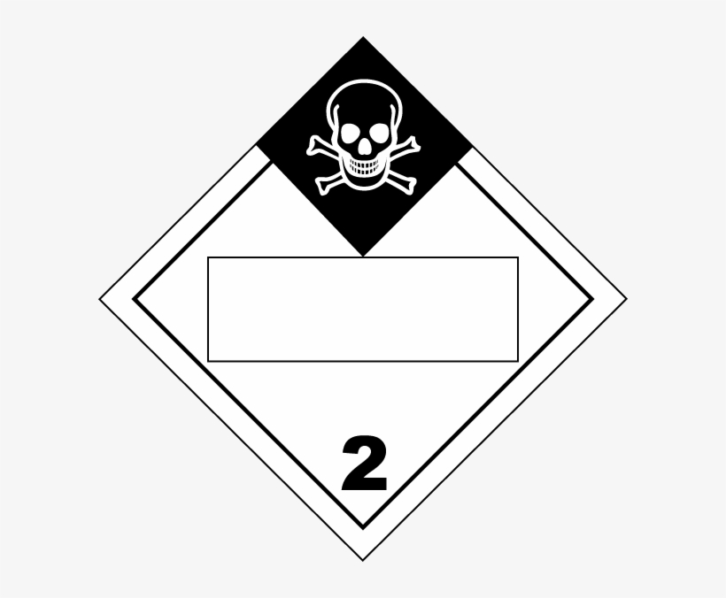 Blank Inhalation Hazard Class 2 Placard - Dangerous Goods - Free ...