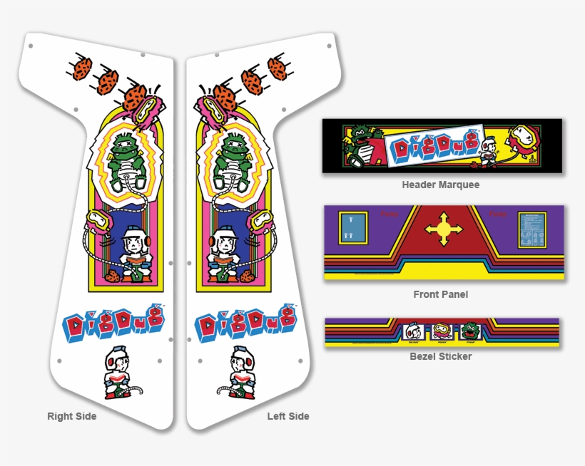 Custom Dig Dug For Xtension Arcade - Dig Dug - Free Transparent PNG ...