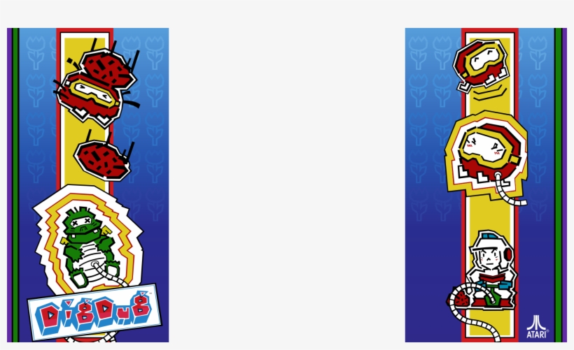 0 1486754385743 Digdug Udb - Dig Dug Arcade Bezel - Free Transparent ...