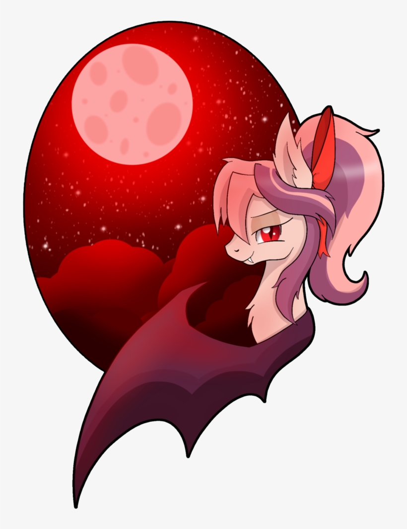 Caldercloud, Bat Pony, Blood Moon, Fangs, Oc, Oc Only, - Cartoon - Free ...