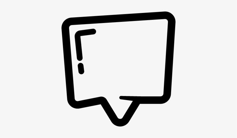 Rectangular Speech Bubble Vector - Speech Balloon - Free Transparent ...