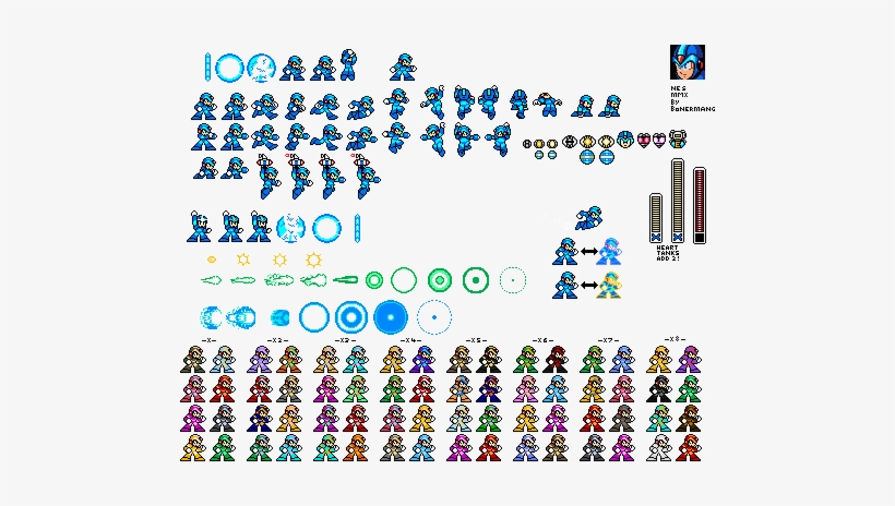 Mega Man X By - Megaman Charge Shot Sprite - Free Transparent PNG ...