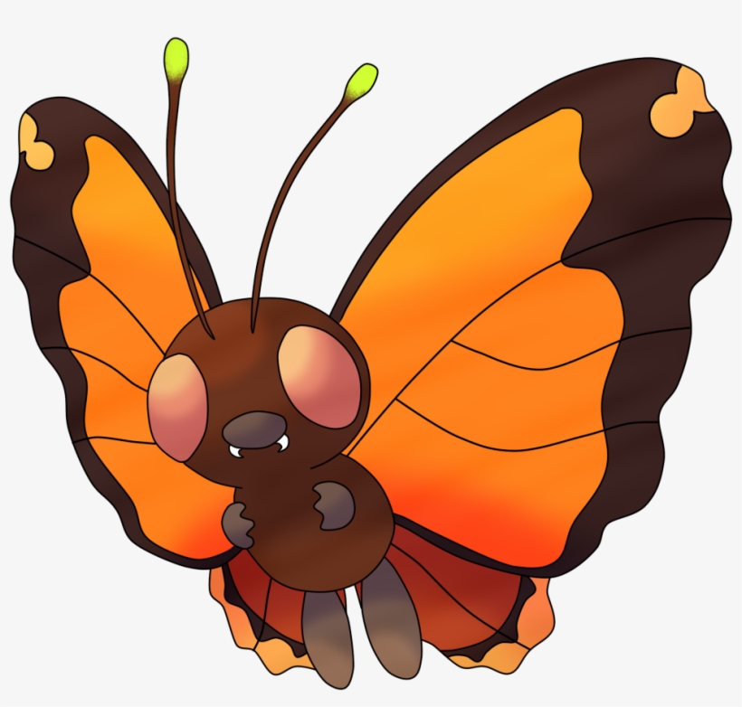 Alolan Butterfree - Orange Butterfree - Free Transparent PNG Download ...