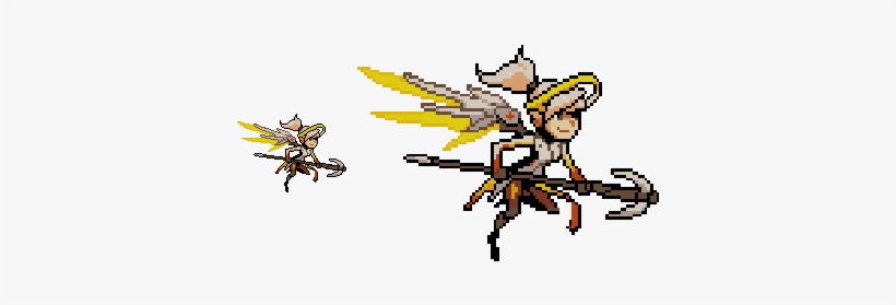 Mercy Vanilla - Overwatch Mercy Pixel Art - Free Transparent PNG ...