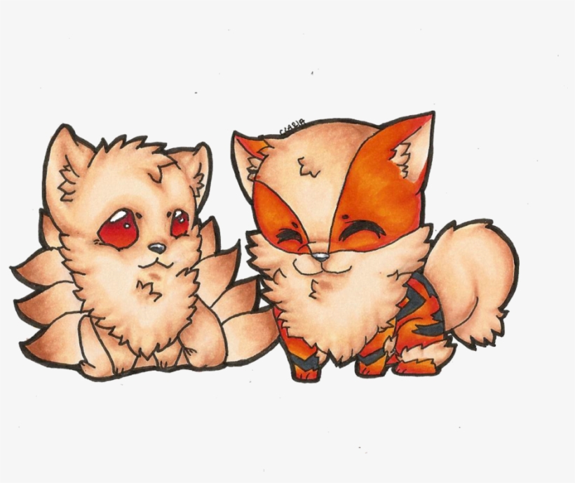 Arcanine And Ninetails By Czaria - Ninetales - Free Transparent PNG ...