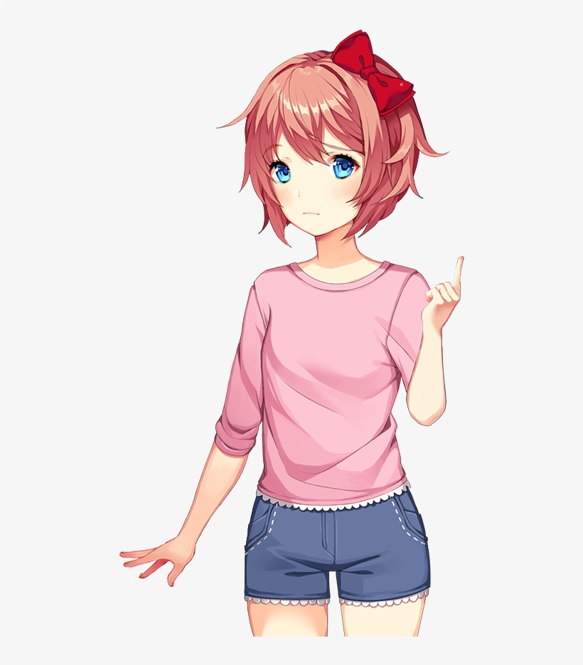 Doki Doki Monika Hand On Hip Png - Doki Doki Literature Club Merch ...
