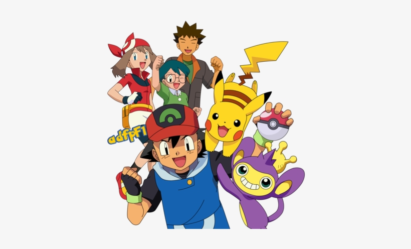Ash , Aura, Brock, Max Y Pokemon (03) By Adfpf1 - Ash May Max Brock ...