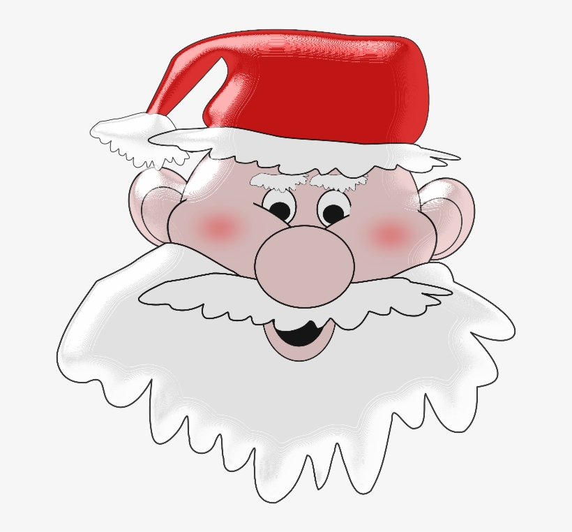 Jolly Santa Face - Wall Decal - Free Transparent PNG Download - PNGkey