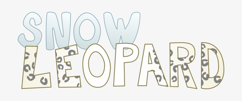 Snow Leopard Title - Snow Leopard The Words - Free Transparent PNG ...