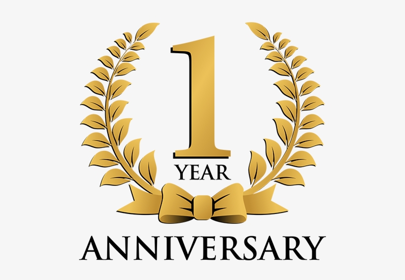 1 Year Celebration Png - 1st Year Anniversary Logo - Free Transparent ...