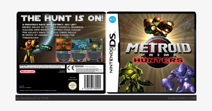 Hunters Box Art Cover - Metroid Prime Hunters - Free Transparent PNG ...