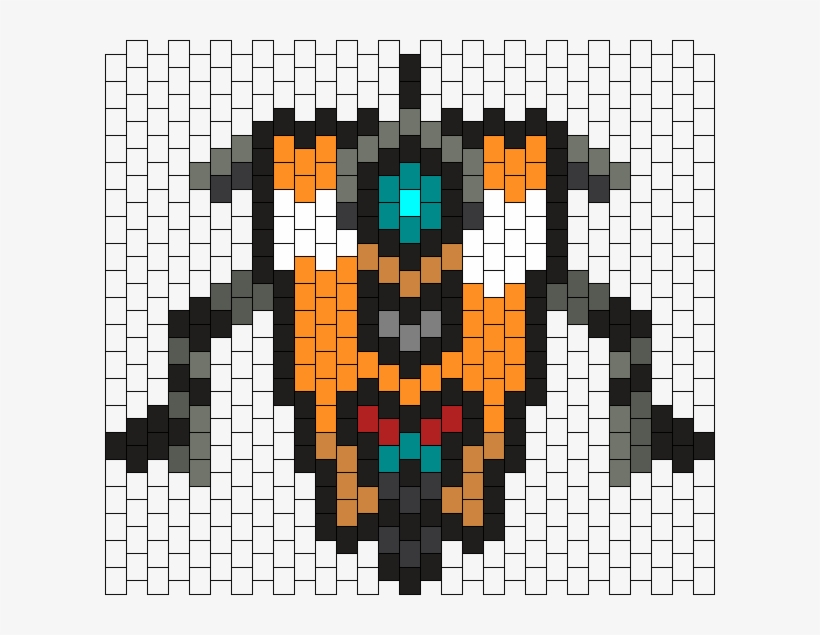 Borderlands Claptrap The Fragtrap Robot Bead Pattern - Perler Bead ...