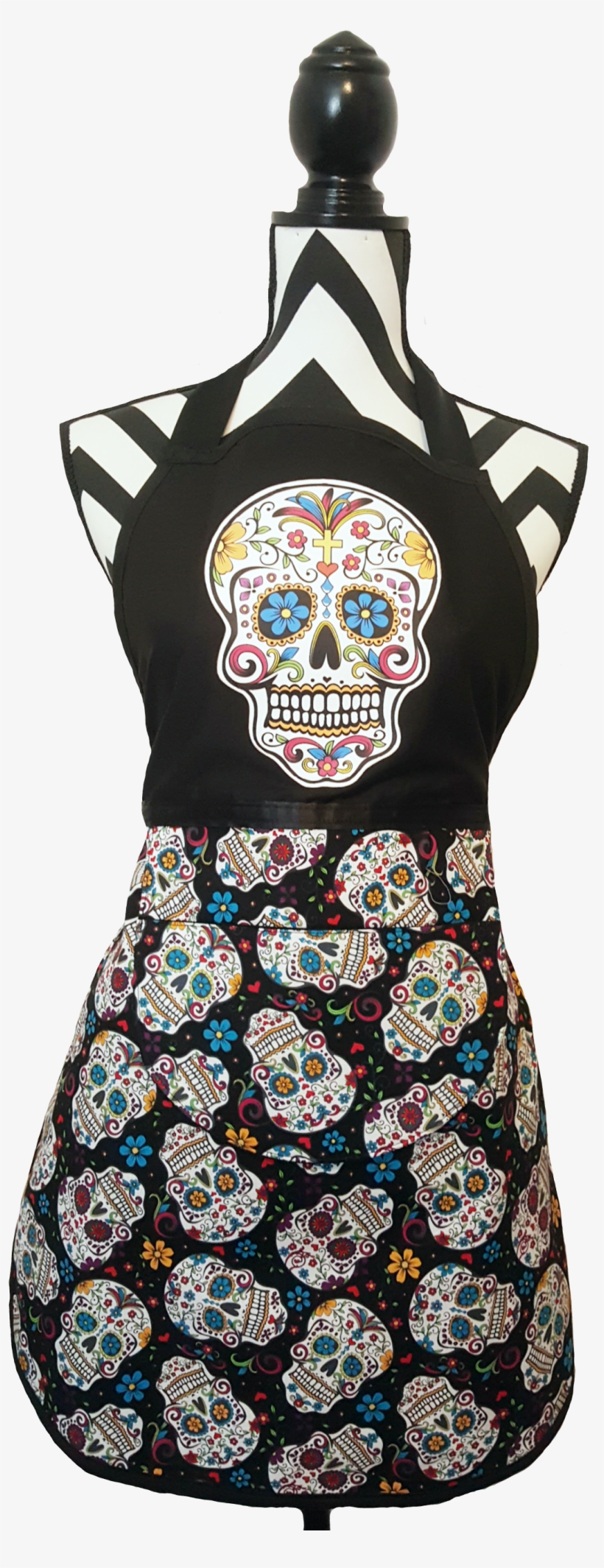 Sugar Skull Apron Png Skull Apron - Black Skulls Tote Purse, Womens ...
