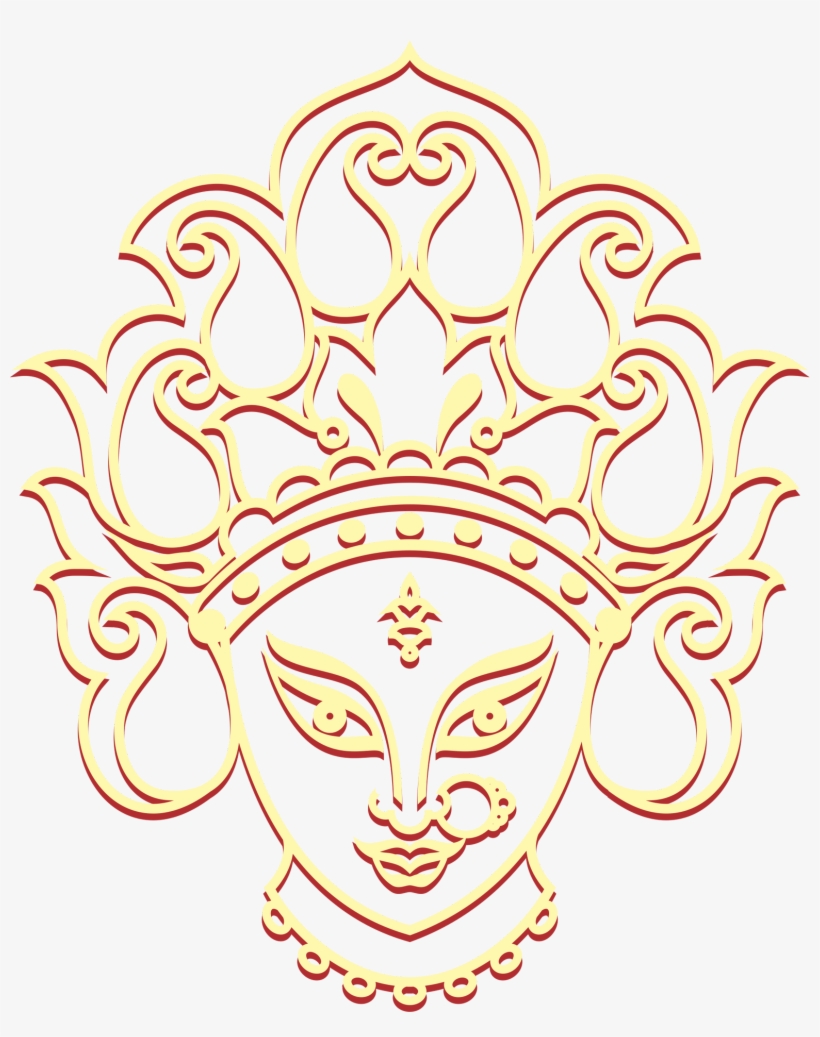 Maa Durga Vector Clipart Png - Durga Mata Clipart Png - Free ...