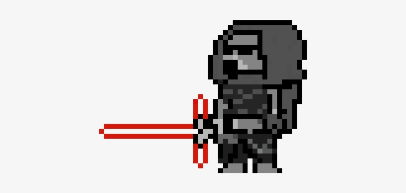 Pixel Art Star Wars Kylo Ren - Illustration - Free Transparent PNG ...