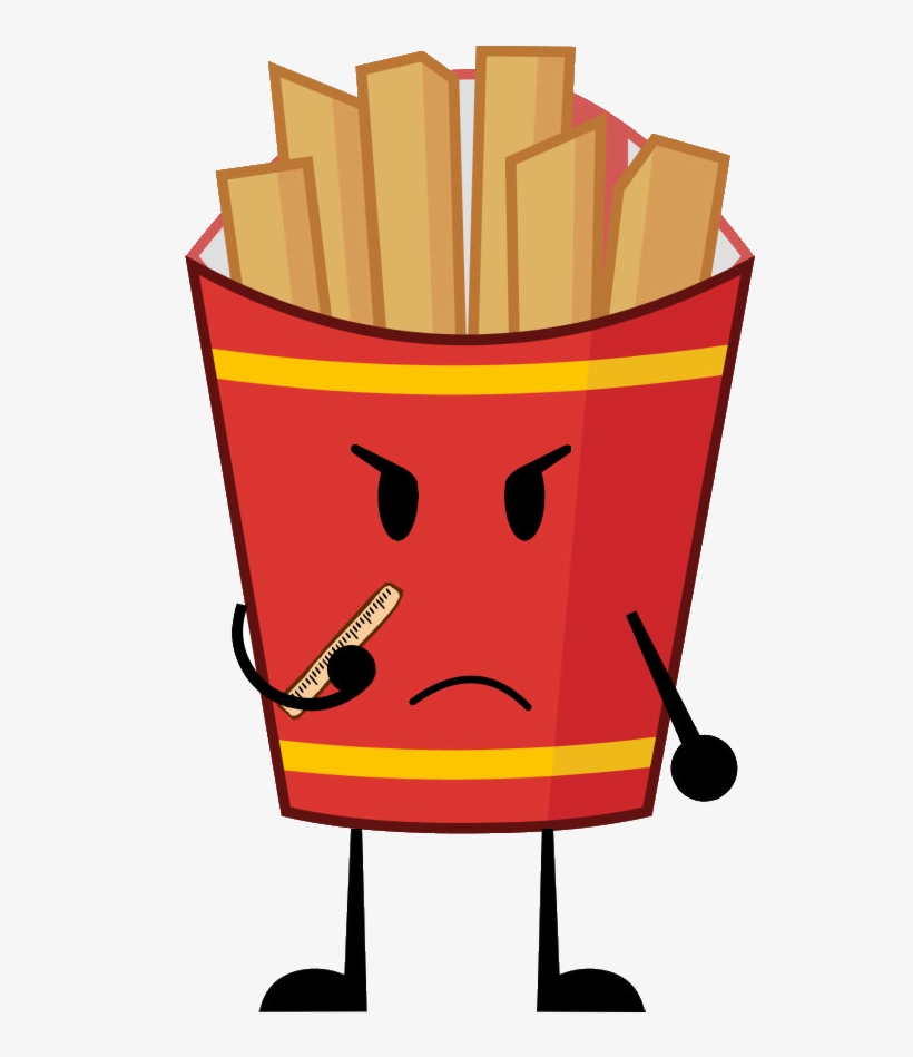 Fries As Baldi - Bfdi Characters - Free Transparent PNG Download - PNGkey