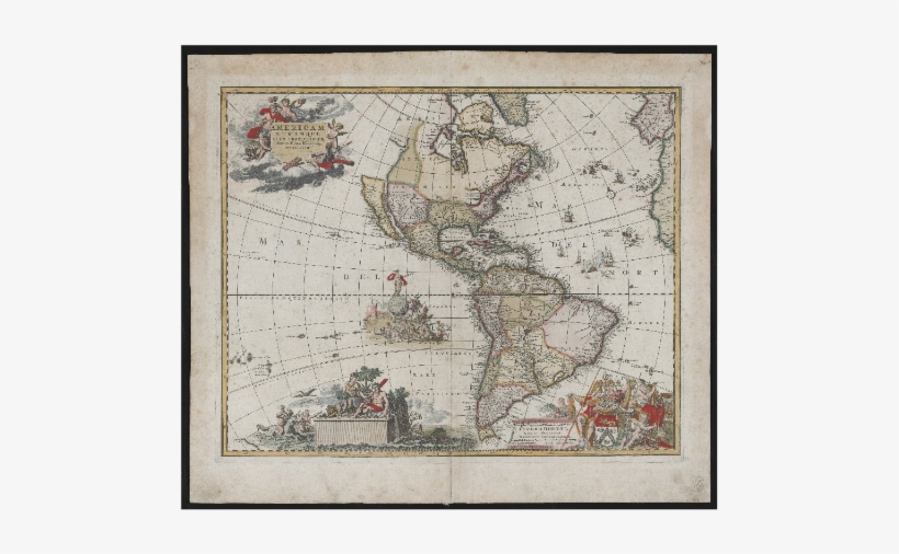 Concave Earth Map2 - Old America Map - Free Transparent PNG Download ...