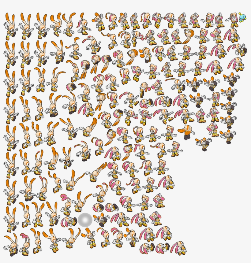 Cream - Cream The Rabbit Sprite - Free Transparent PNG Download - PNGkey