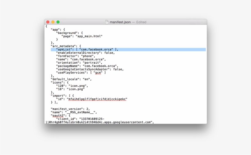 Edit Manifest - Json File - Facebook Orca - Free Transparent PNG ...