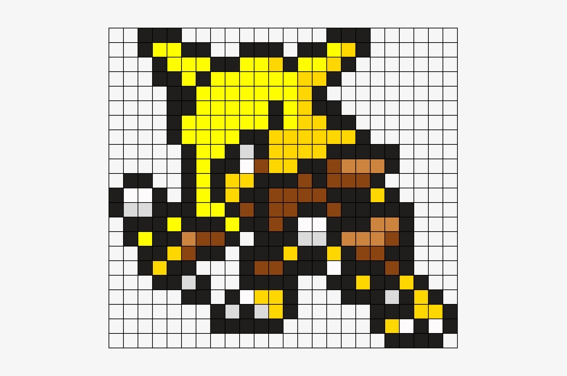 Alakazam Pokemon Bead Pattern Perler Bead Pattern / - Pokemon Pixel Art ...