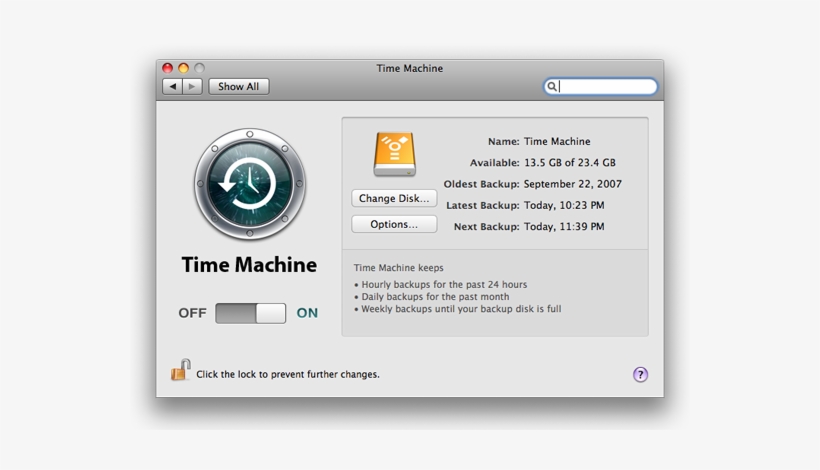 Time Machine Preferences - Mac Os X Time Machine - Free Transparent PNG ...
