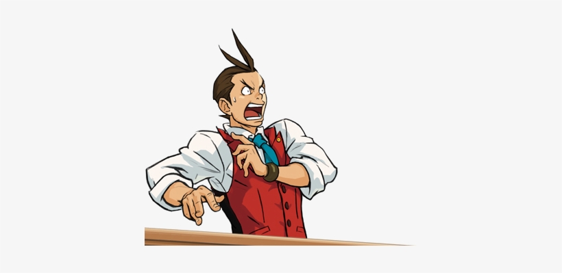 Shocked Official - Ace Attorney - Free Transparent PNG Download - PNGkey