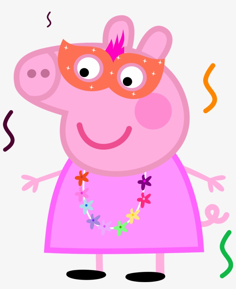Peppa Pig Carnaval - Peppa Pig Friend Elephant Face - Free Transparent ...