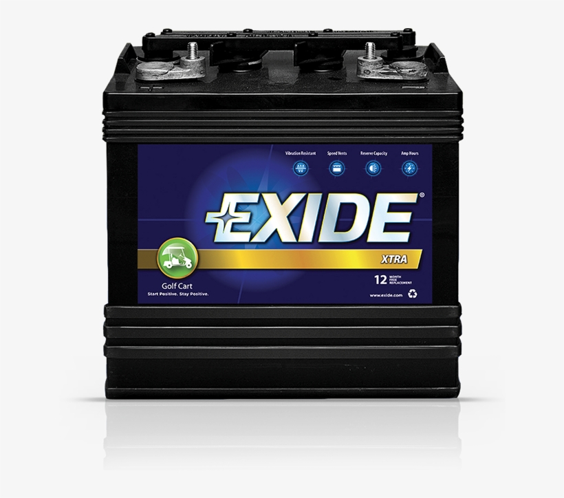 Exide® Xtra Golf Cart - Exide Gc-110 Xtra Battery - Free Transparent ...